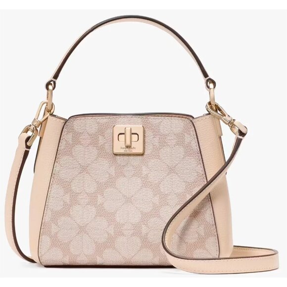 kate spade | Bags | S Kate Spade Phoebe Beige Spade Flower Mini Top ...